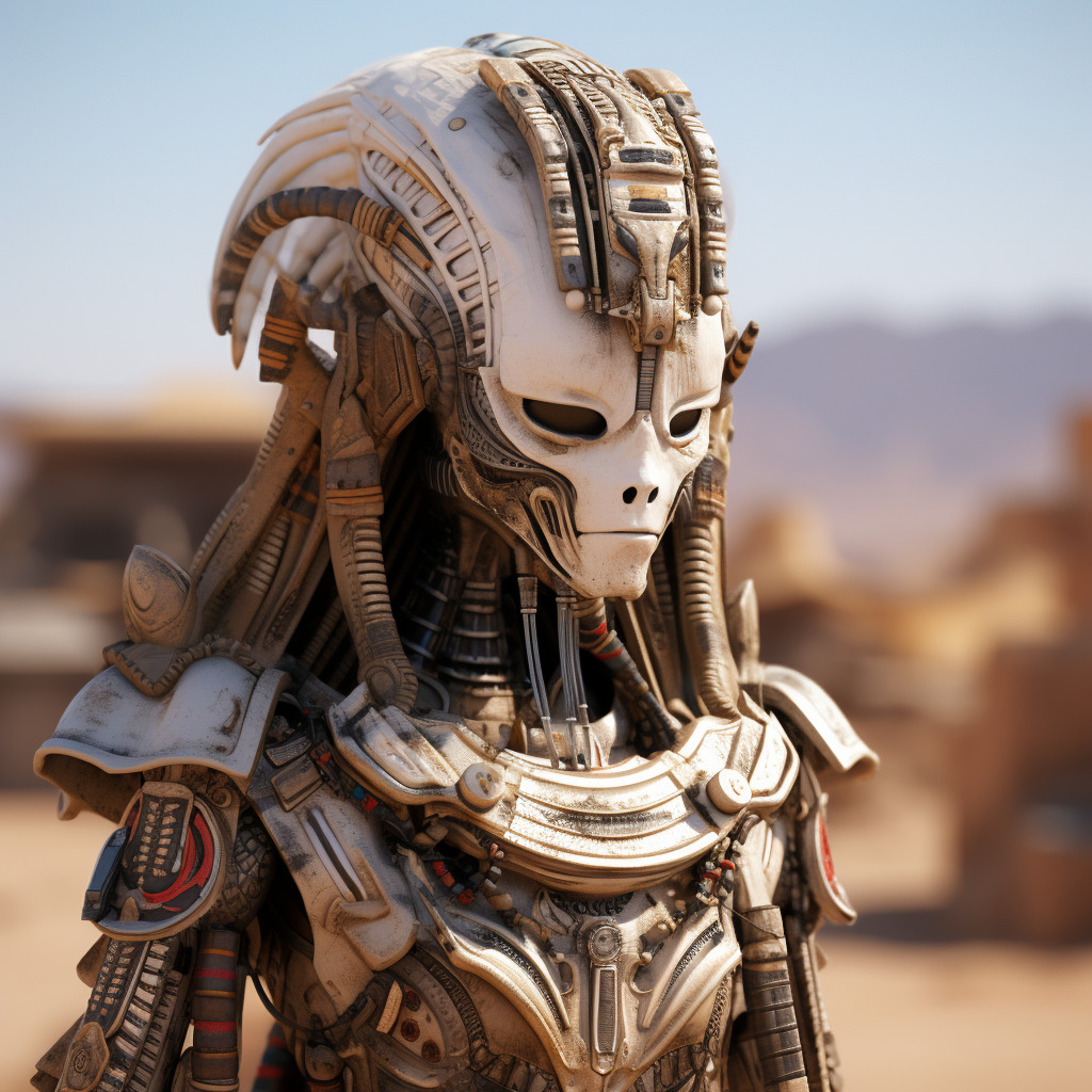 alien, techno outfit, Ancient Egyptian, Terminator-咚咚咚隆东强的文本出图-自由创作作品