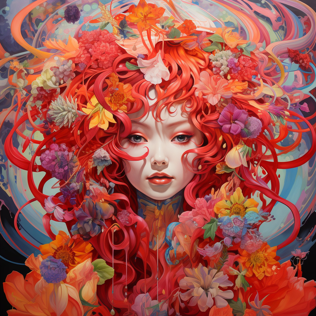 Tarot card, Bunjinga, witch::2, Supernatural, red:-咚咚咚隆东强的Midjourney作品 ...