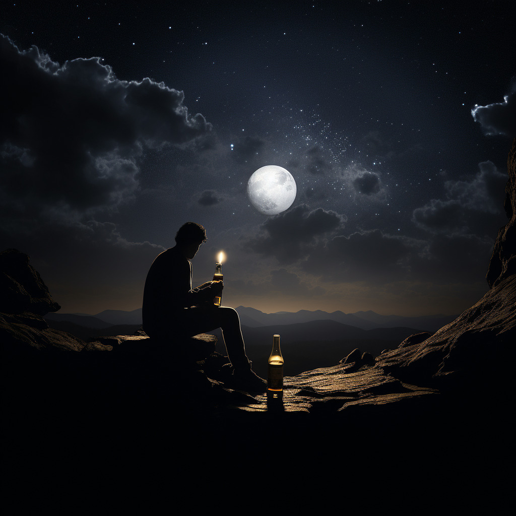 月下独酌-豆友fNa8的文本出图-Midjourney模型作品