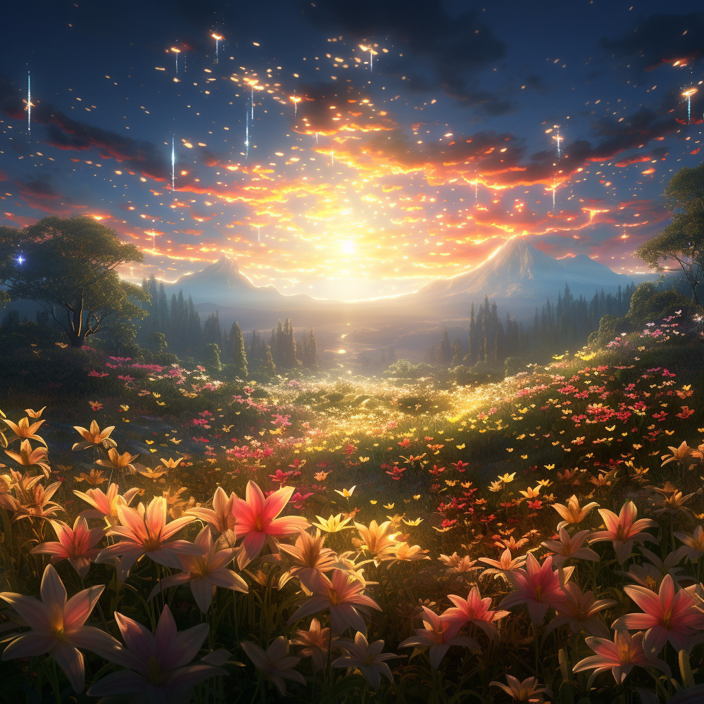 星星 阳光 一朵花 清晨-豆友MlSk的Midjourney作品-豆绘AI - 专业且免费的在线AI绘图设计平台，轻松创作无限可能