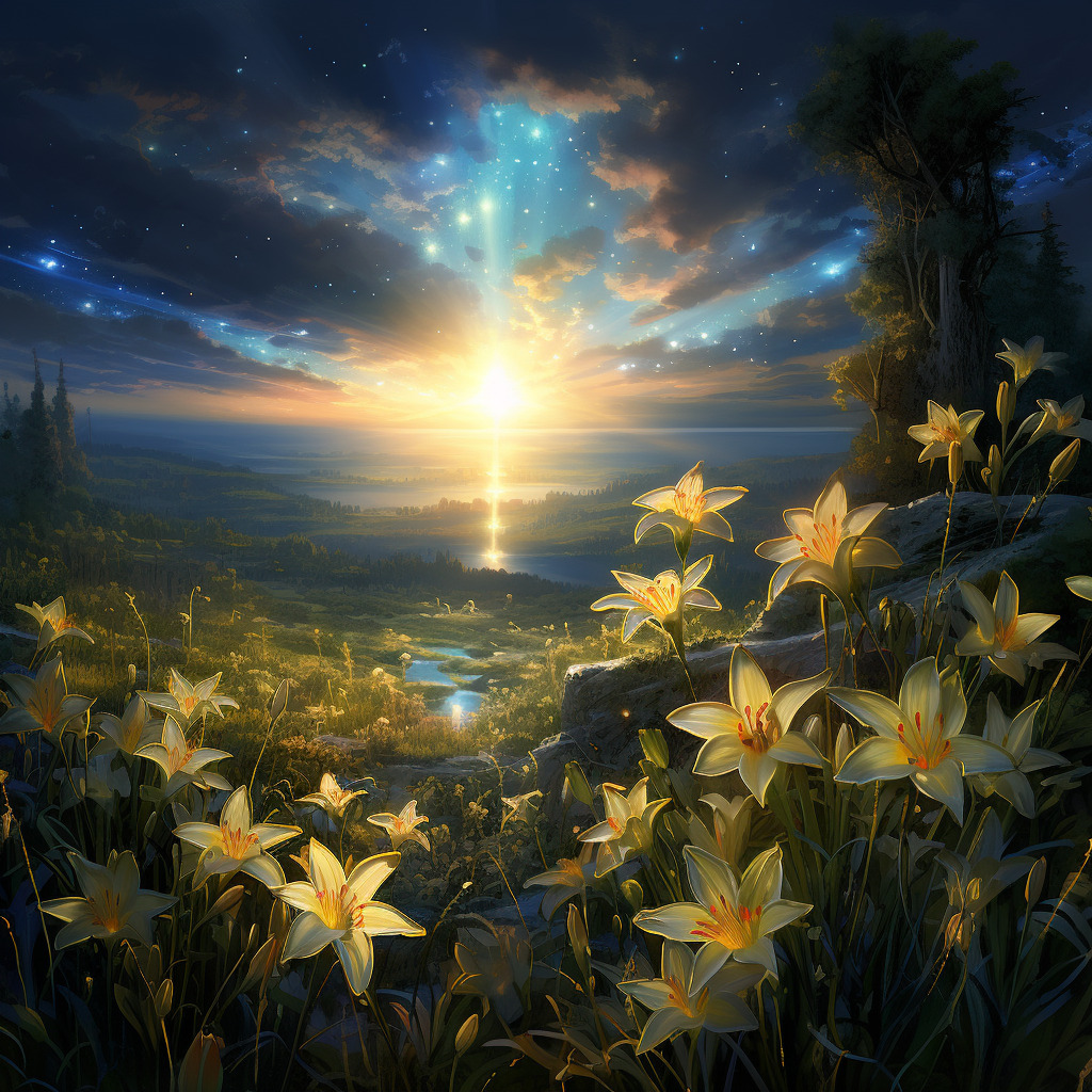 星星 阳光 一朵花 清晨-豆友MlSk的文本出图-自由创作作品