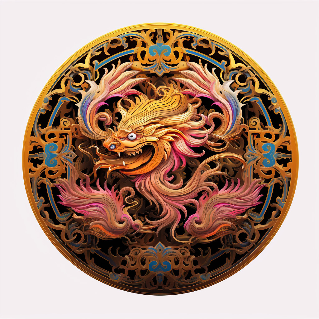 中国风，连续纹理，凤凰，龙-豆友zVSg的文本出图-自由创作作品