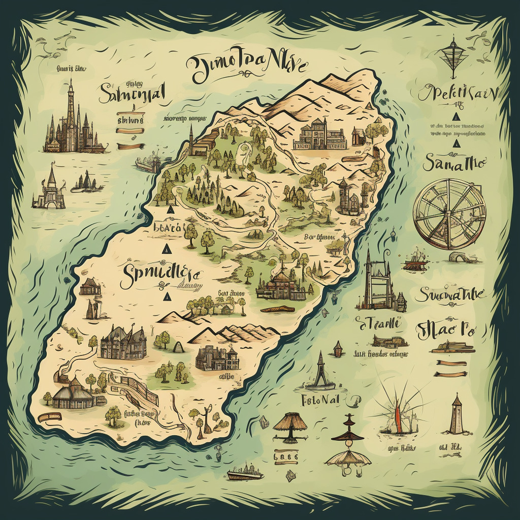 手绘地图 标注面积和每部分区域 -豆友fvHk的文本出图-自由创作作品
