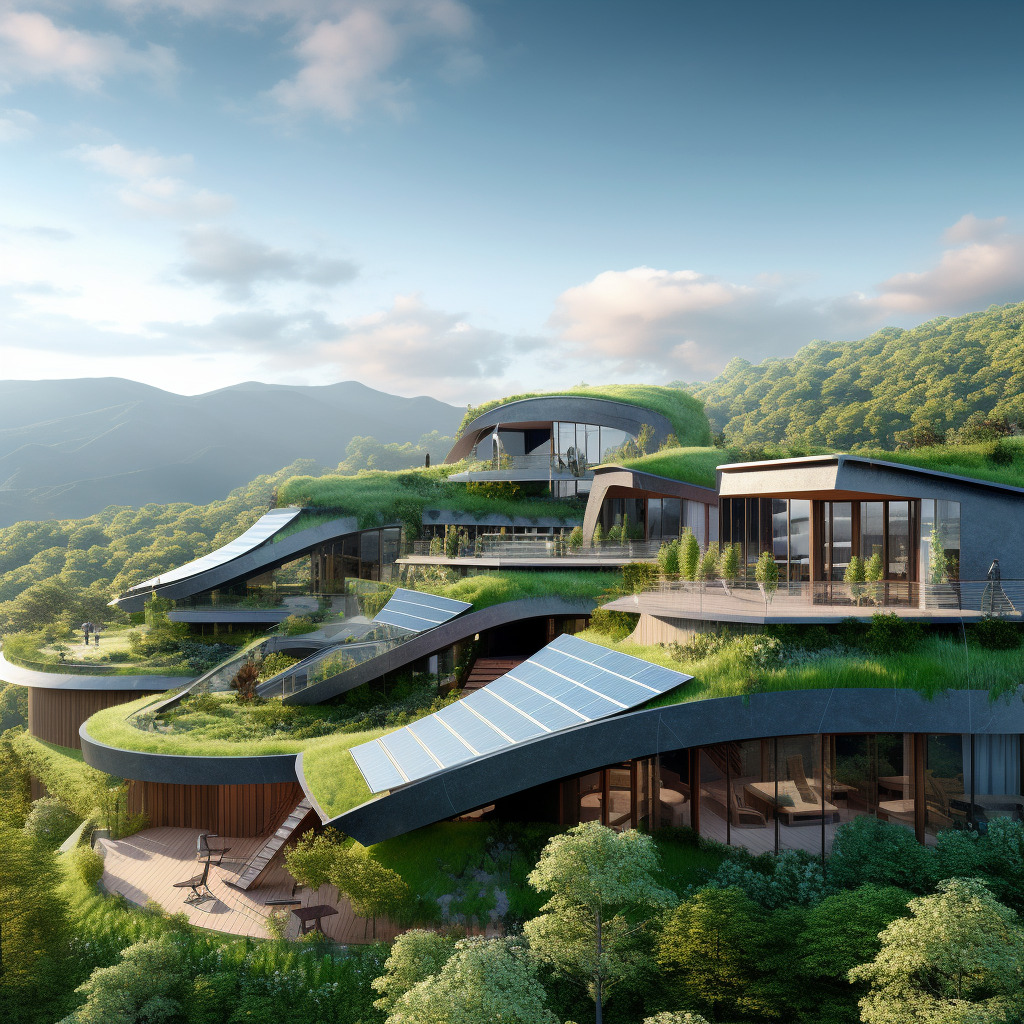 建筑群 坡屋顶 创新 绿色发展 康养社区-豆友_0ks的文本出图-自由创作作品