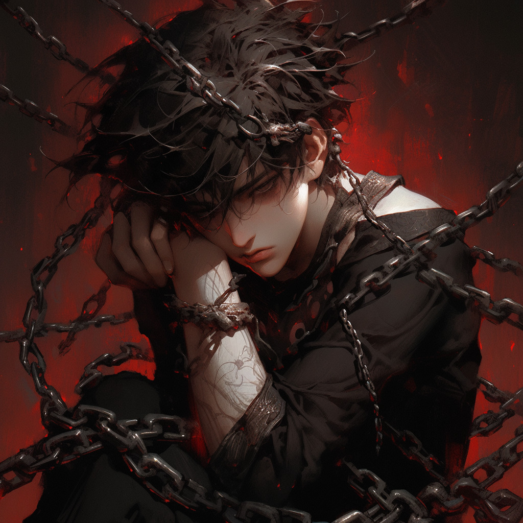 1️⃣ anime guy, chains, hd, boy, metal, manga, art,-CharieChan的文本出图 ...