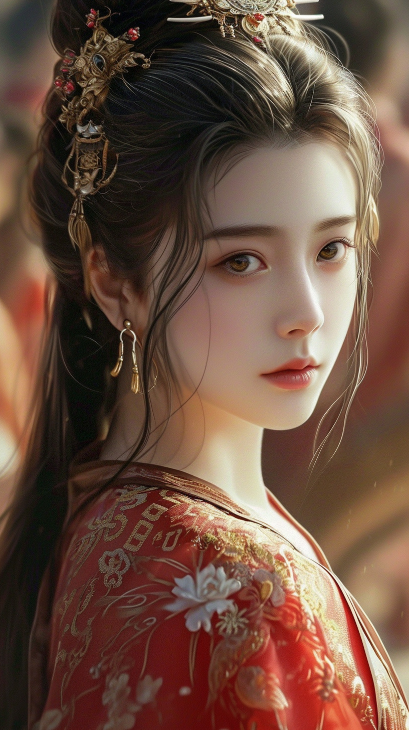 性别：女 年龄：20岁左右 场景：在宫庭大殿 穿着：古代宫庭皇后服装 其它：中国古代美女之一的汉朝的-豆友0RbY的文本出图 ...