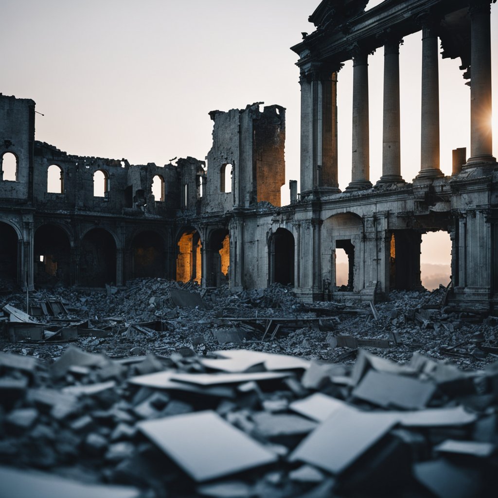 现代战争，废墟上-豆友8j9g的文本出图-自定义创作作品