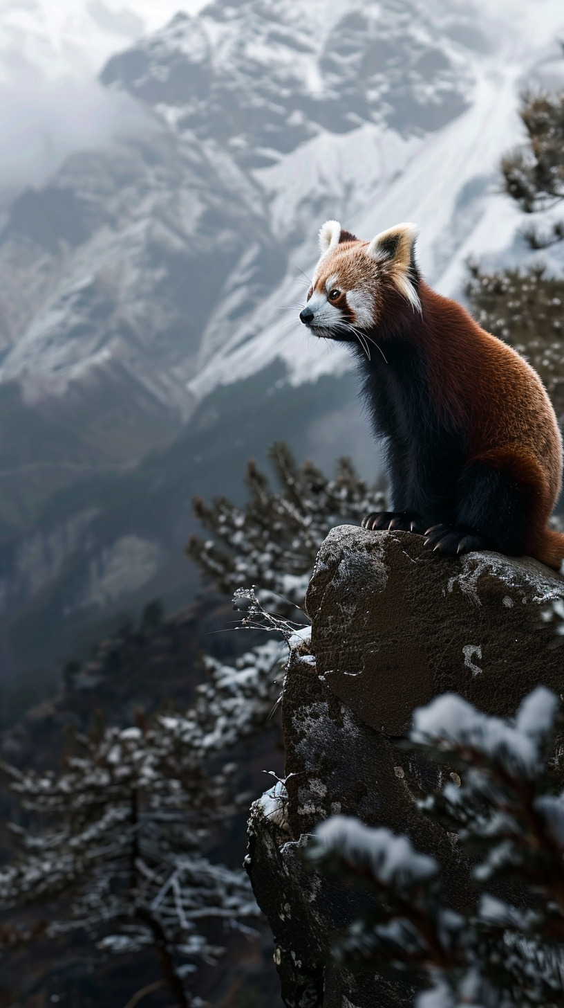 National Geographic photography of a Red Panda in -Erni的文本出图-Midjourney模型作品