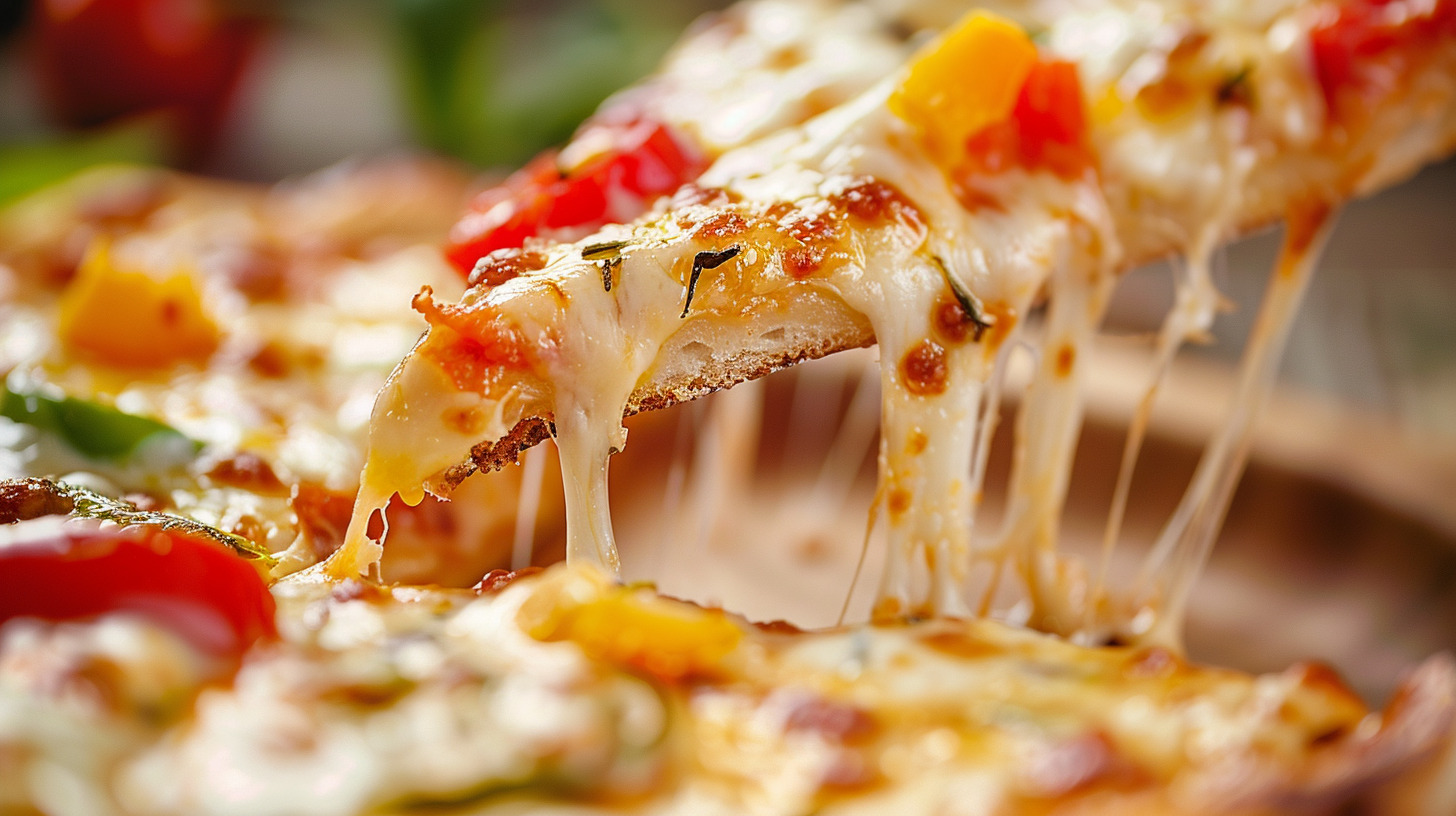 Food Photography, peperroni cheese pizza, macro sh-Erni的文本出图-Midjourney模型作品