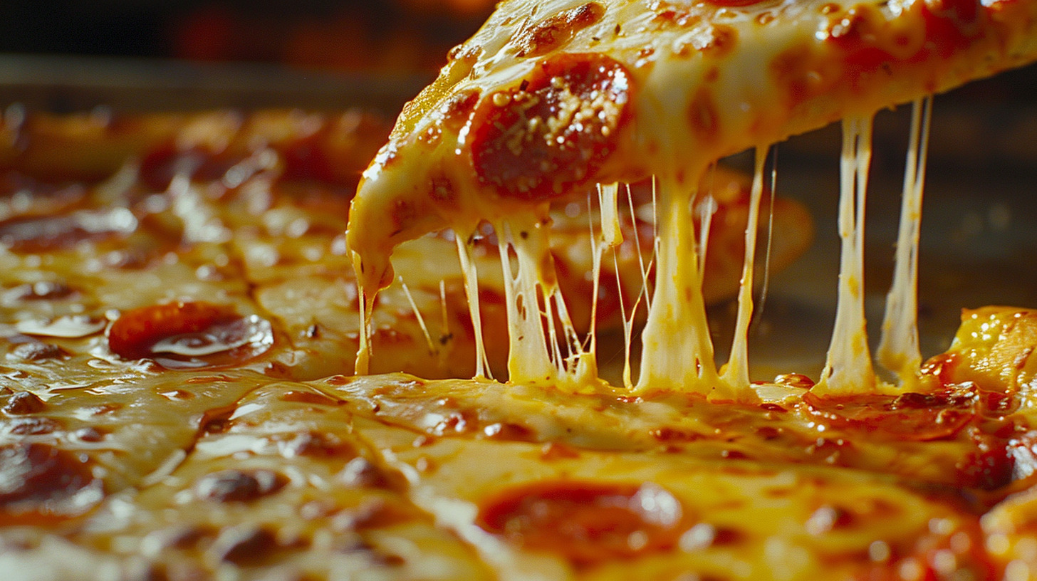 Food Photography, peperroni cheese pizza, macro sh-Erni的文本出图-Midjourney模型作品