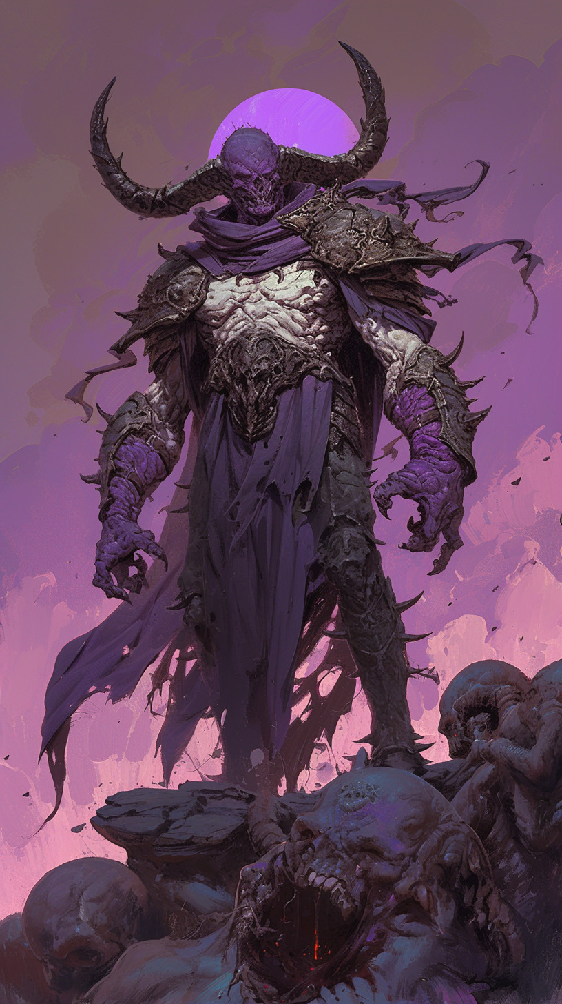 the demon with horned helmet and ogres in purple s-豆友GHYA的文本出图 ...