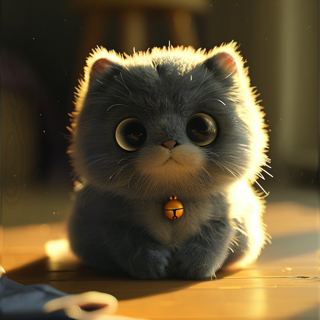 Closeup of the cat, very cute movements, personifi-豆友9907的文本出图 ...