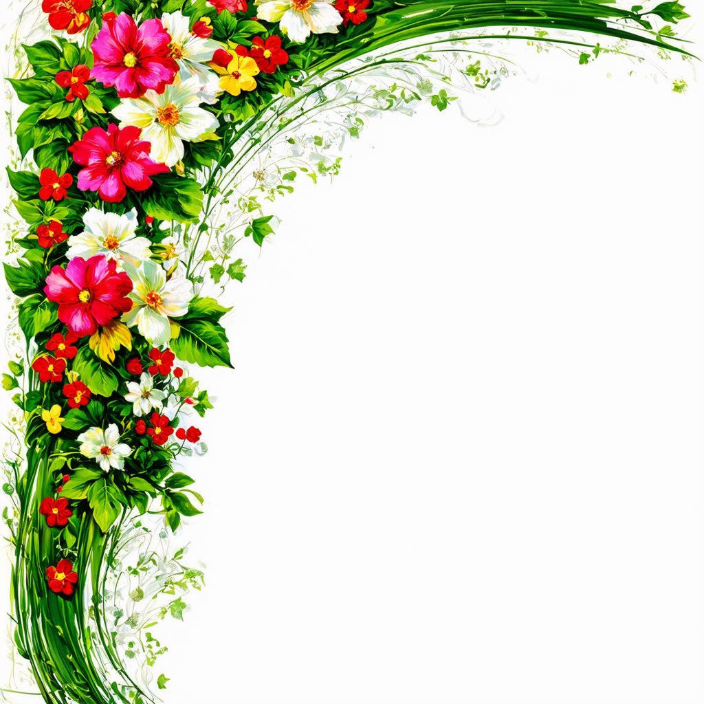 古典花朵 白底-豆友KK44的文本出图-自定义创作作品